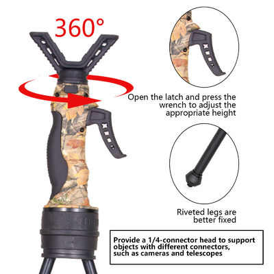 Outdoor Shooting Hunting Rifle Bipod Camo Handle 4 Inches
