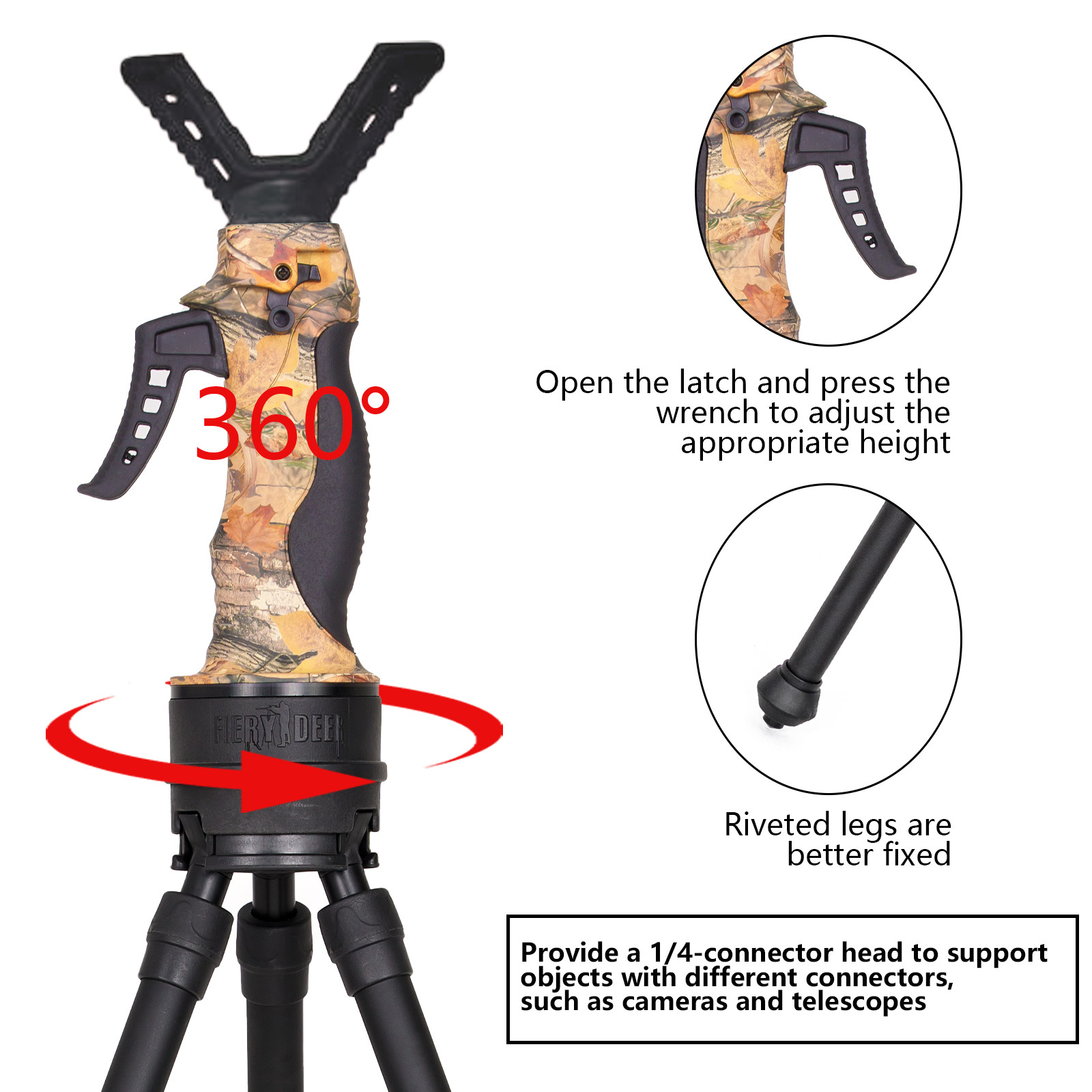 Black Universal 360 Degree Live Streaming Shooting Tripods For ...